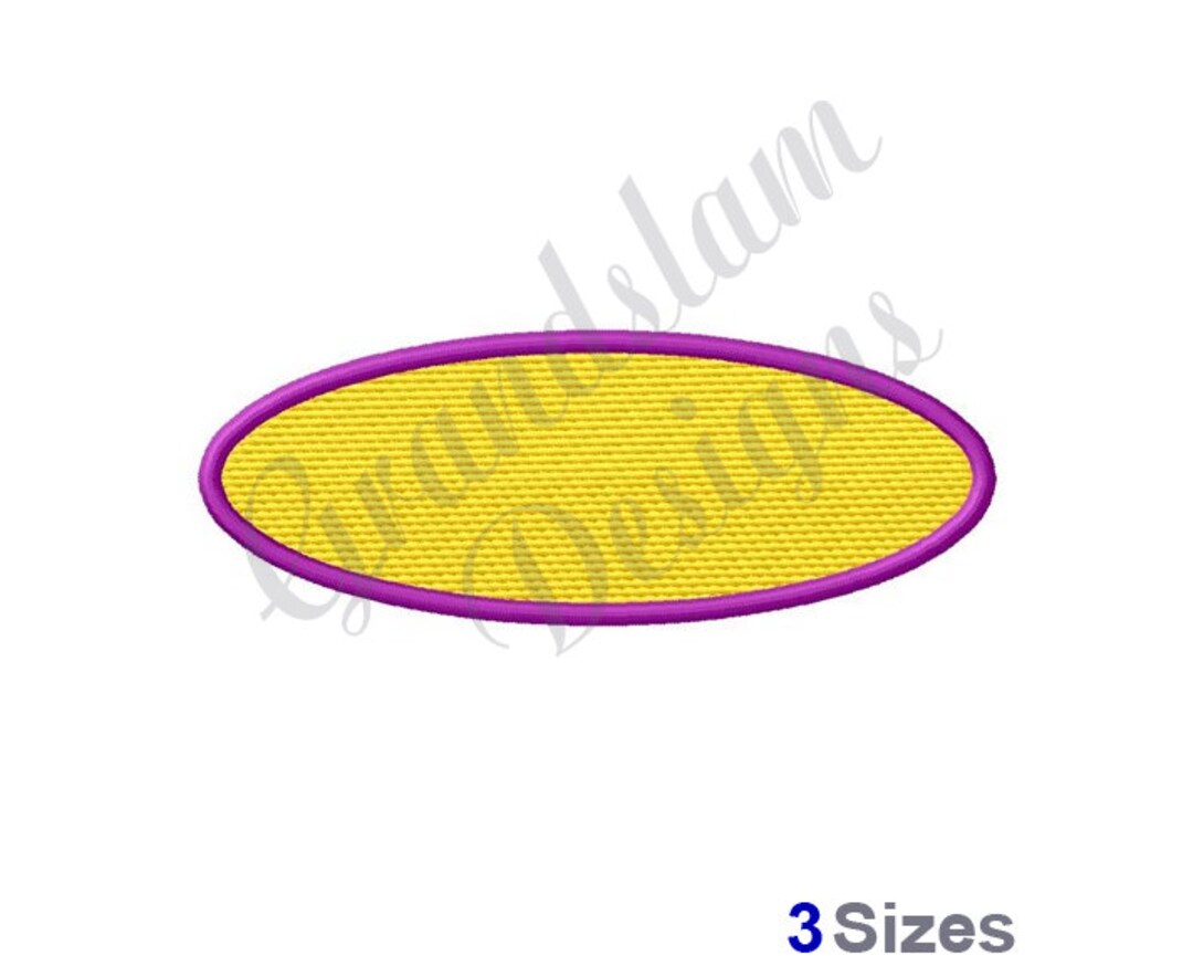 Oval - Machine Embroidery Design - Etsy