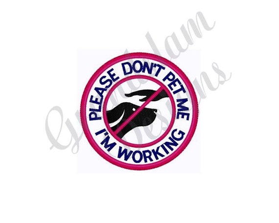 Dont Pet Me Patch Machine Embroidery Design - Etsy