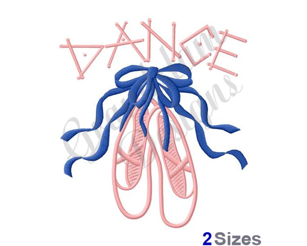 Dance Ballet Slippers - Machine Embroidery Design - Etsy