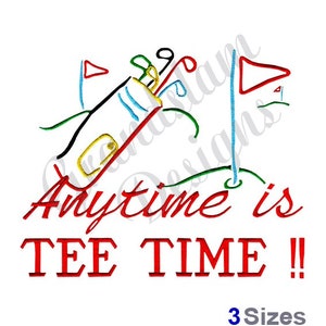 Tee Time - Machine Embroidery Design - Etsy