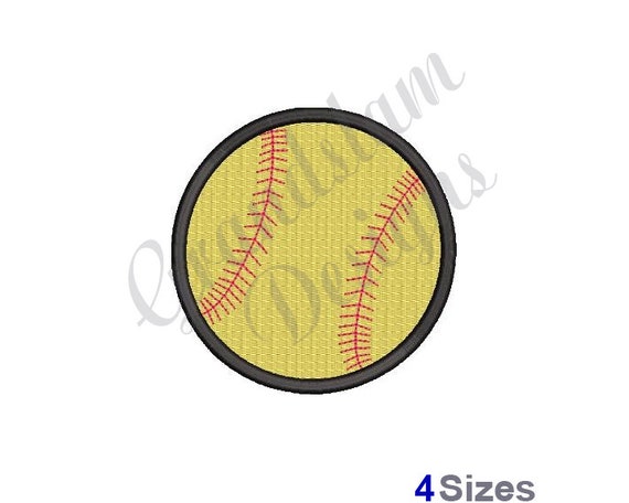 Softball Machine Embroidery Design Embroidery Designs | Etsy