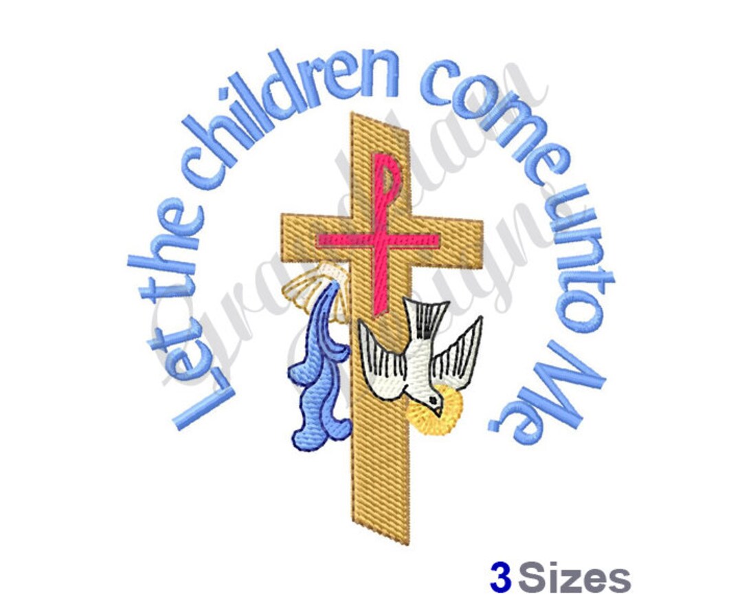 Children Christian Baptism - Machine Embroidery Design, Embroidery ...