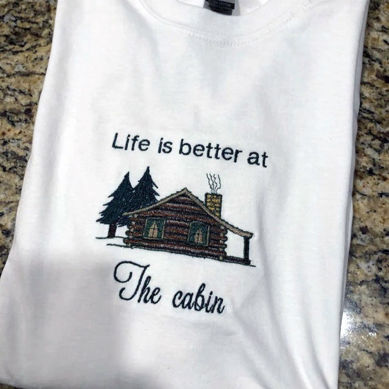 Log Cabin Machine Embroidery Design - Etsy