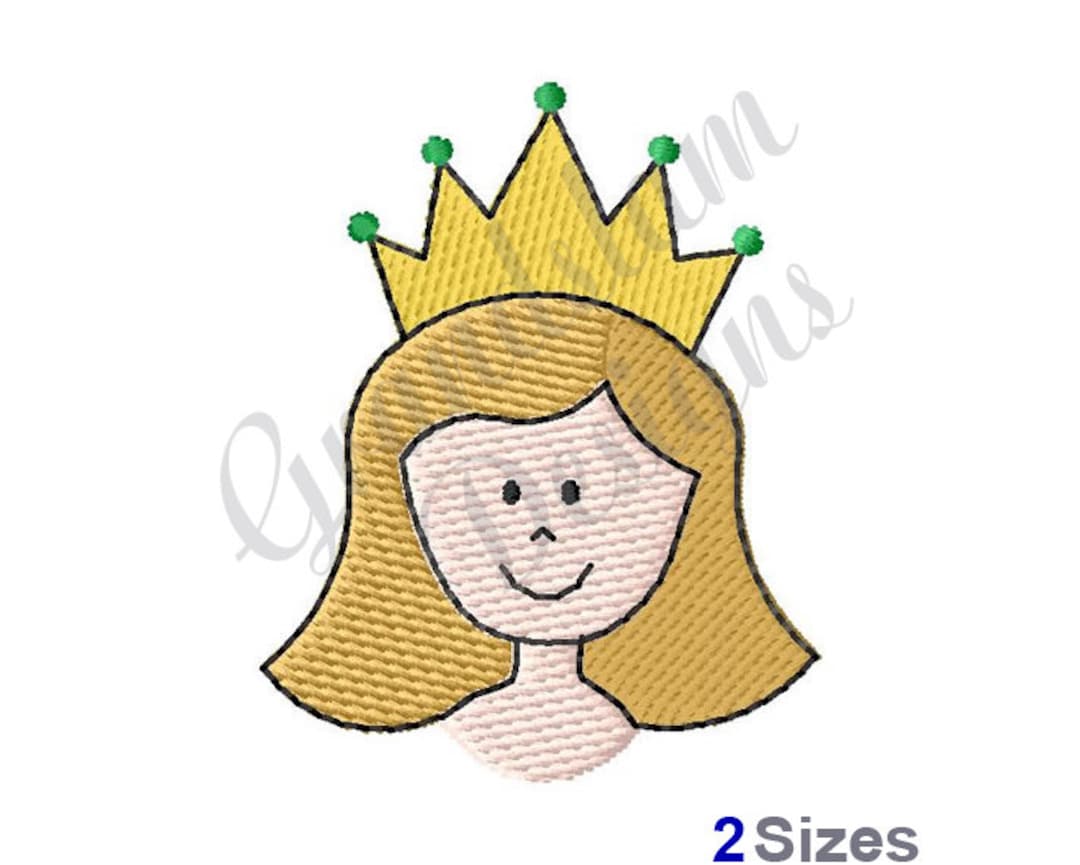 Princess Girl Embroidery Design – Machine Embroidery Pattern (instant ...