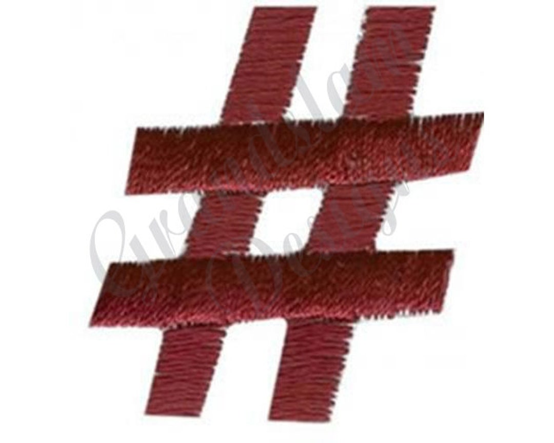 Number Sign Hashtag Pound Sign - Machine Embroidery Design, Embroidery ...