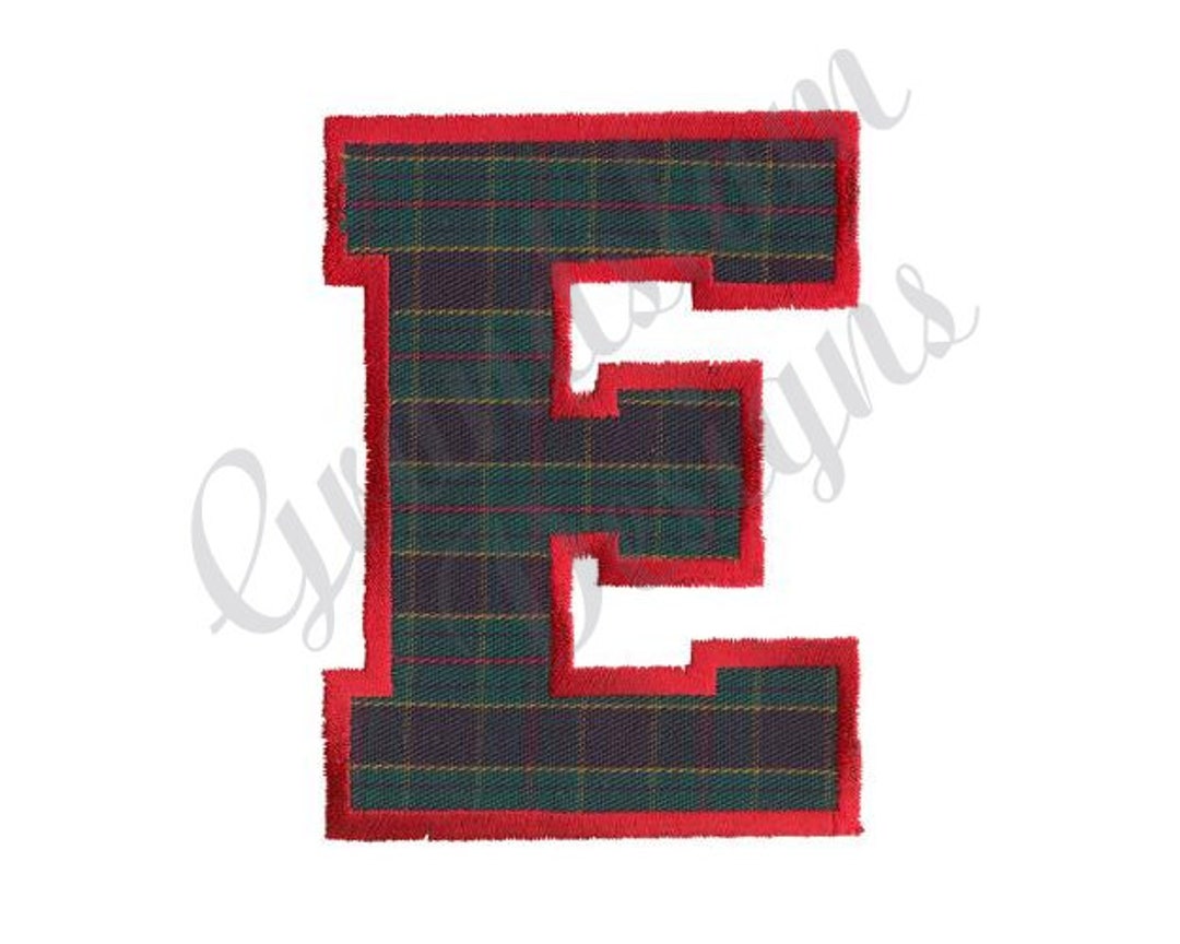 Short Stuff Letter E Applique - Machine Embroidery Design - Etsy