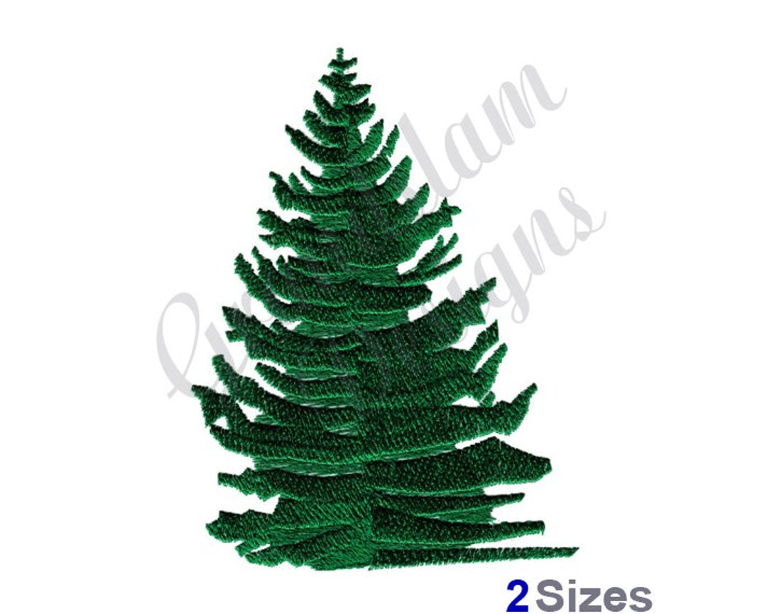Evergreen Tree - Machine Embroidery Design - Etsy