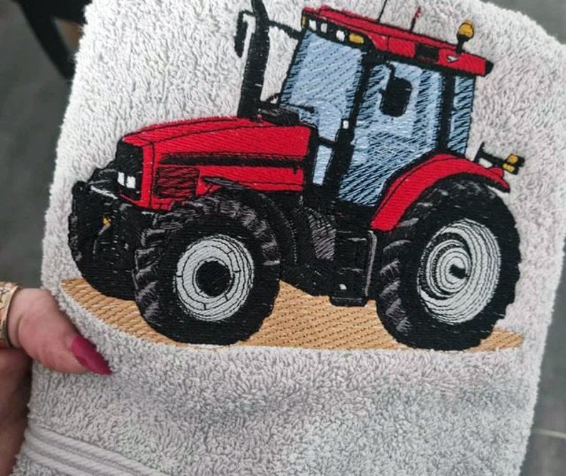 Red Tractor Machine Embroidery Design Embroidery Designs - Etsy