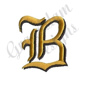 Old English Letter B - Machine Embroidery Design - Etsy