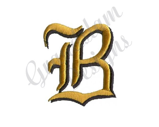Old English Letter B Machine Embroidery Design - Etsy