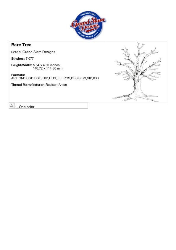 Bare Tree Machine Embroidery Design - Etsy