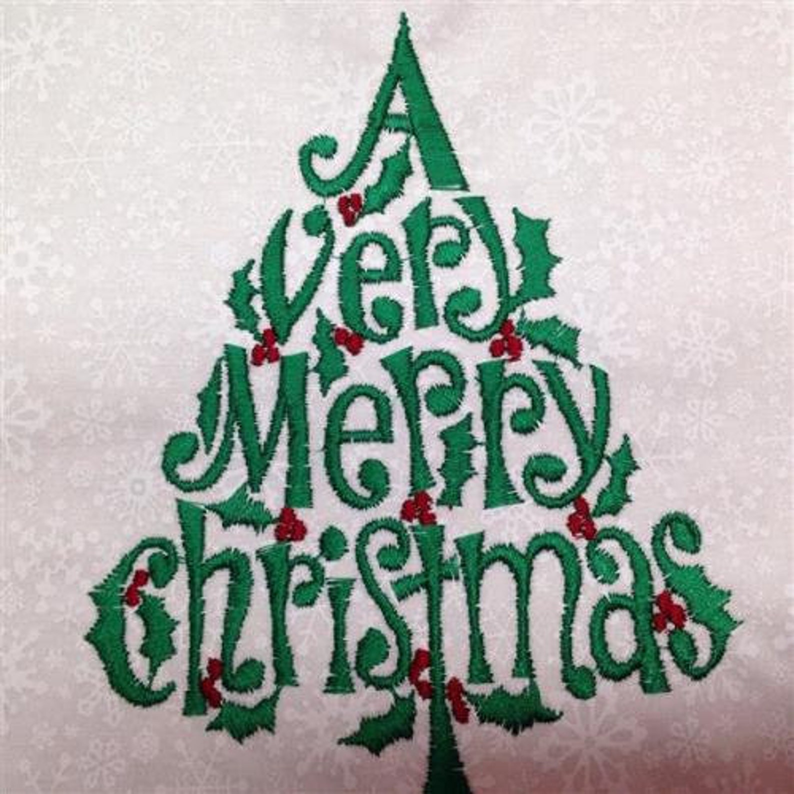 A Very Merry Christmas Tree - Machine Embroidery Design - Etsy
