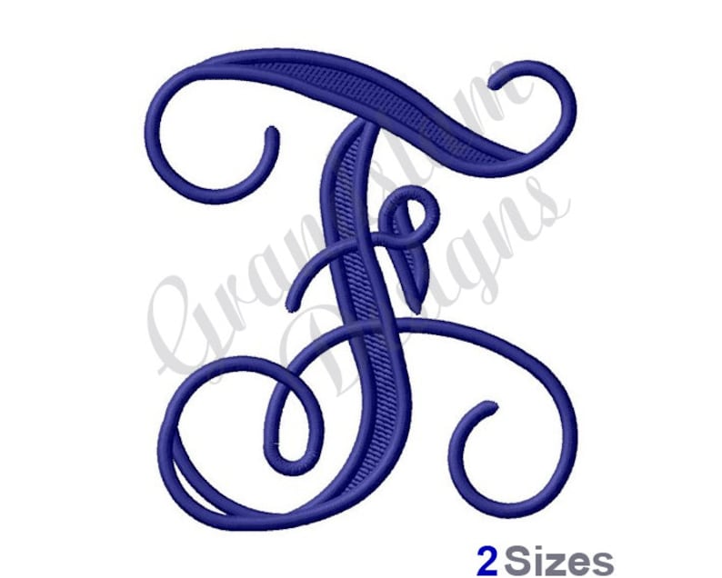 Vining Monogram Letter F Machine Embroidery Design - Etsy