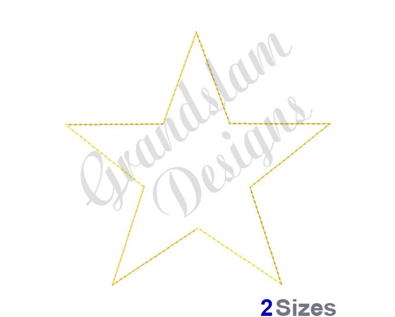 Star Outline Machine Embroidery Design - Etsy
