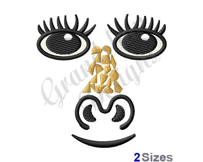 Giraffe Face - Machine Embroidery Design, Embroidery Designs, Machine ...