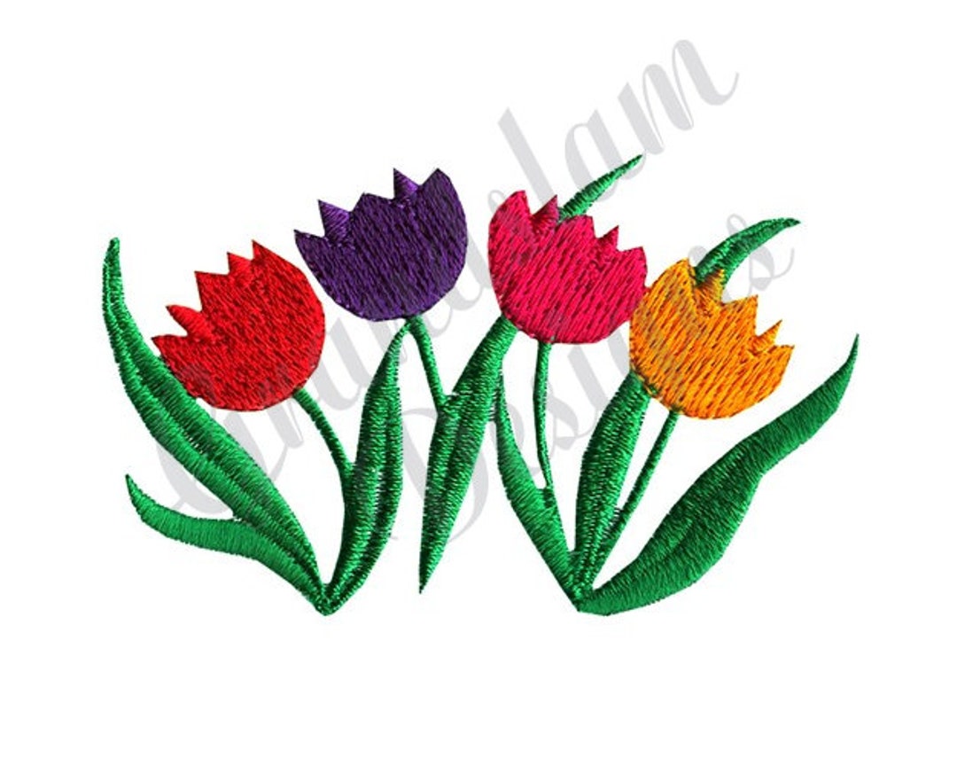 Tulip Blooms - Machine Embroidery Design - Etsy