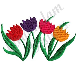 Tulip Blooms - Machine Embroidery Design - Etsy