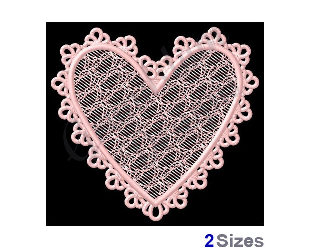 Fsl Lacy Heart - Machine Embroidery Design - Etsy