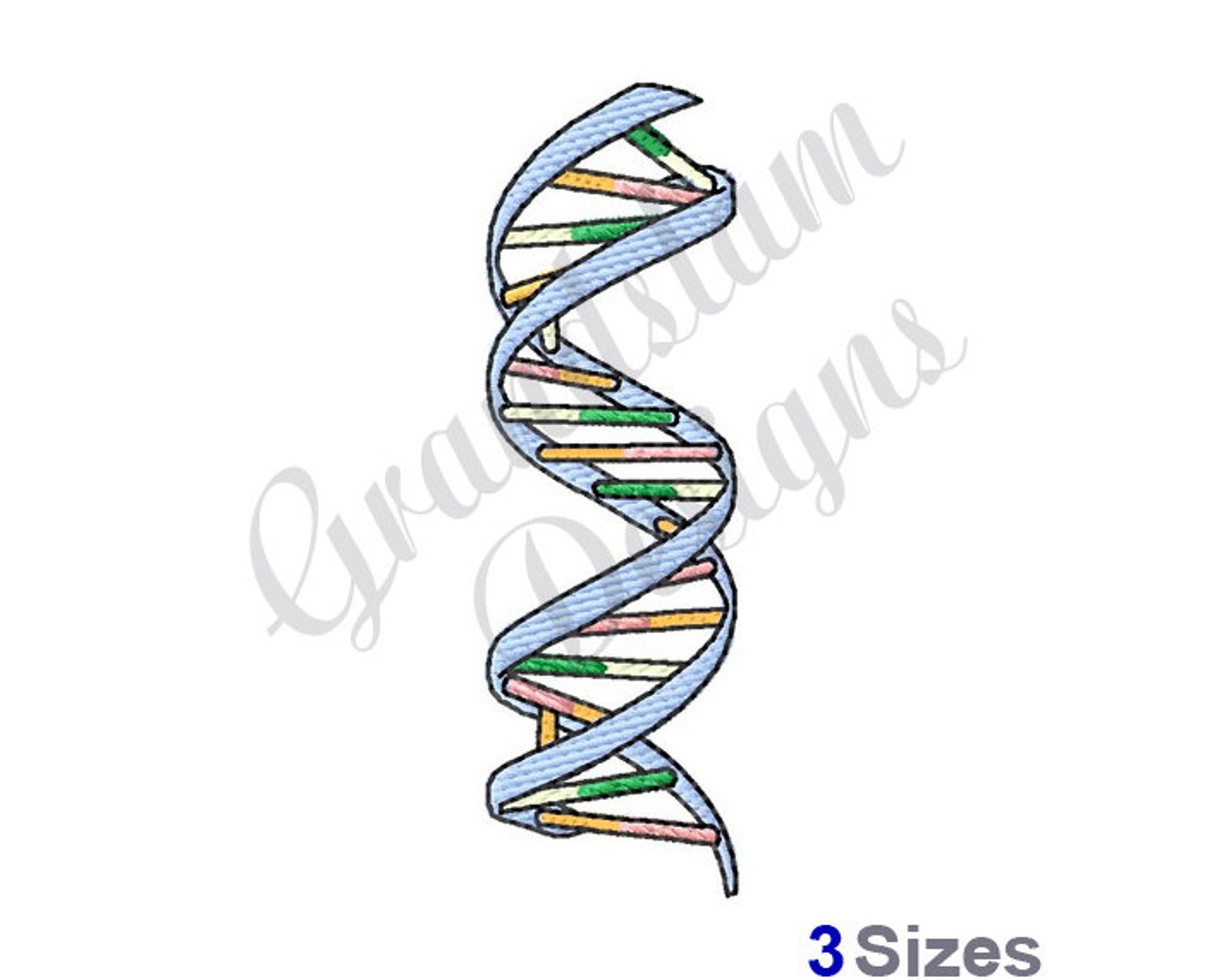 Double Helix DNA Machine Embroidery Design Embroidery - Etsy