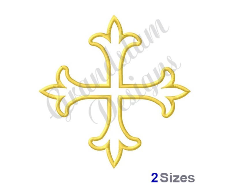 Cross Fleury - Machine Embroidery Design - Etsy