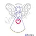 Angel Outline Redwork Machine Embroidery Design - Etsy