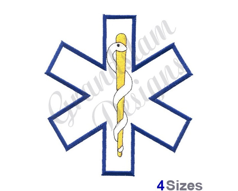 Star of Life Outline Machine Embroidery Design - Etsy