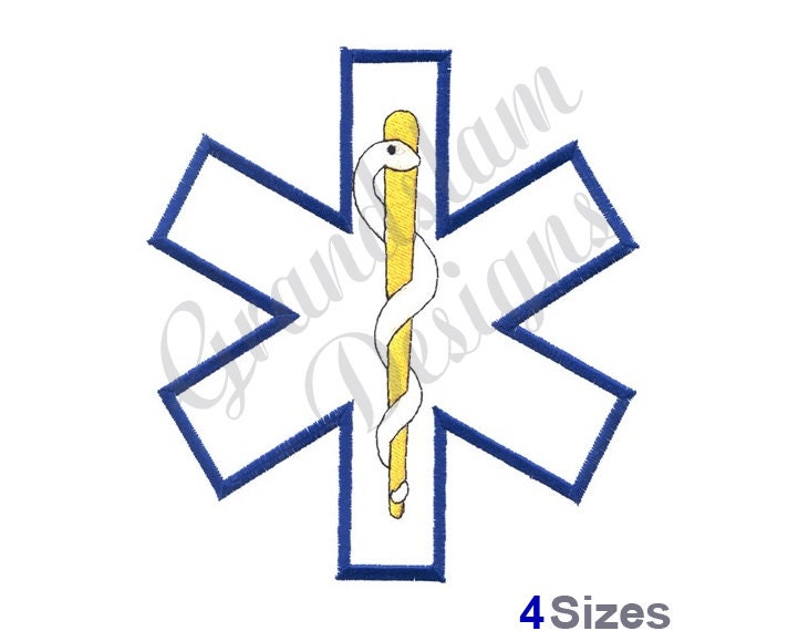 Star of Life Outline Machine Embroidery Design - Etsy