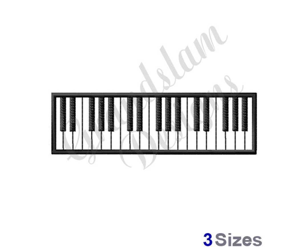 Piano Keyboard - Machine Embroidery Design, Embroidery Designs, Machine ...