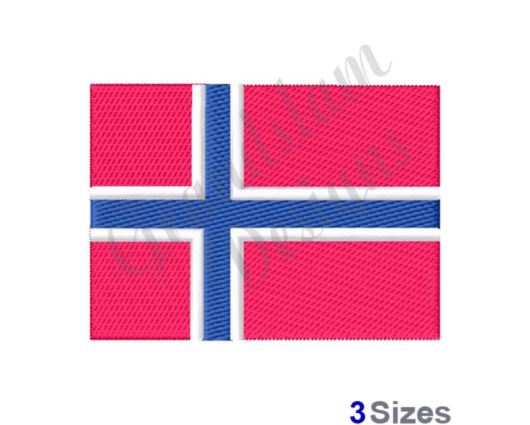 Norway Flag - Machine Embroidery Design, Embroidery Designs, Machine ...