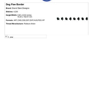 Dog Paw Border - Machine Embroidery Design - Etsy