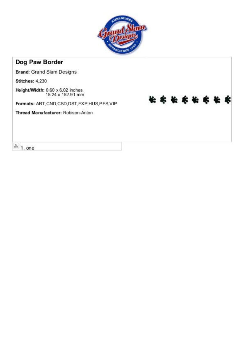 Dog Paw Border - Machine Embroidery Design - Etsy