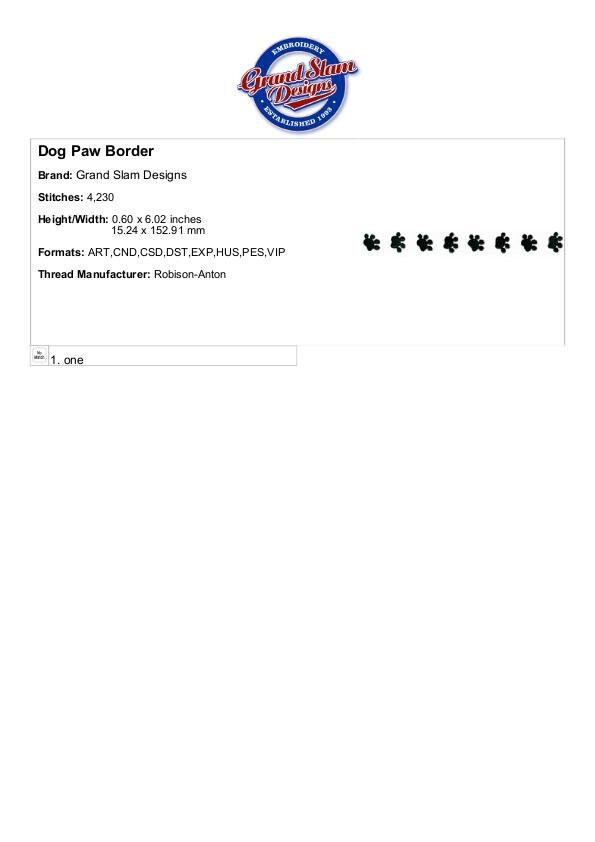 Dog Paw Border - Machine Embroidery Design - Etsy