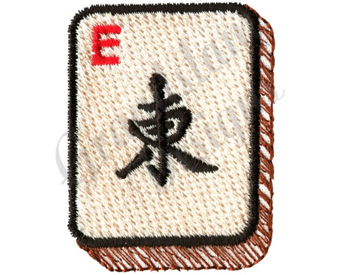 Mahjong East Tile Machine Embroidery Design | Etsy