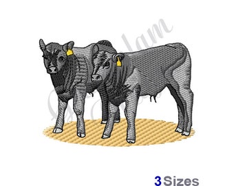 Black Angus Cow Machine Embroidery Design | Etsy Canada