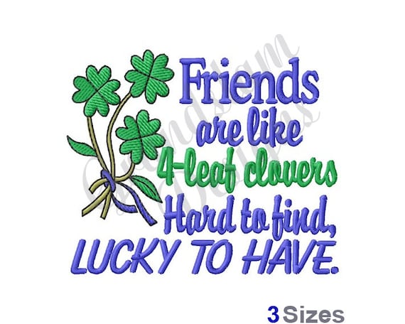 Clover Friends Machine Embroidery Design - Etsy