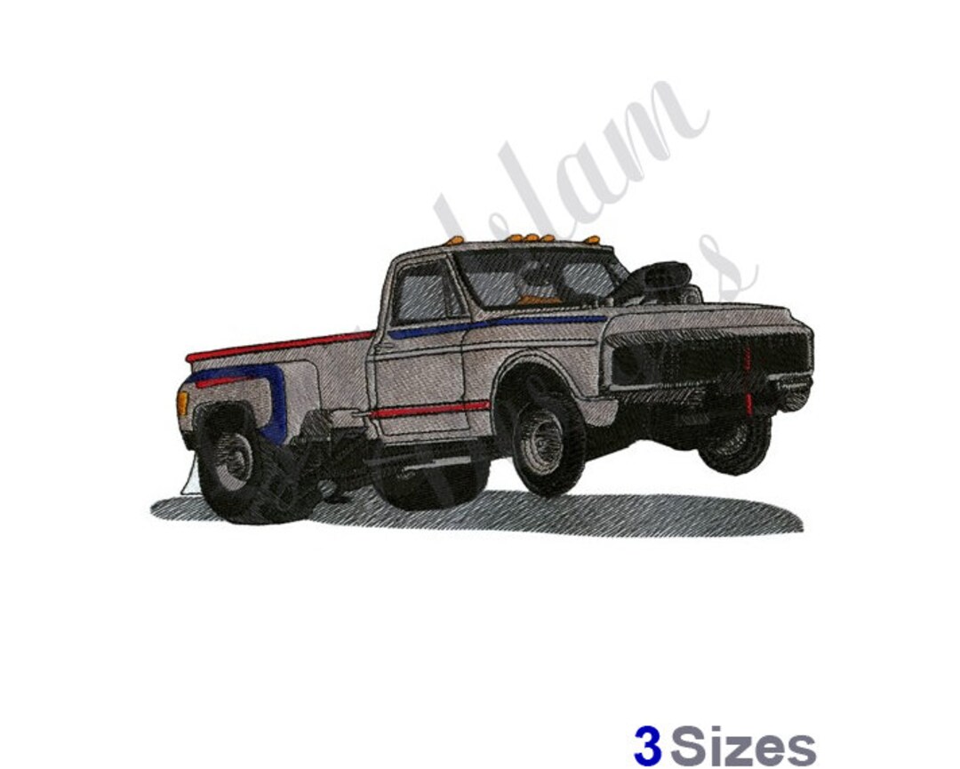 Drag Racing Pickup - Machine Embroidery Design, Embroidery Designs ...