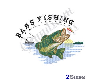 Bass Scene Machine Embroidery Design | Etsy