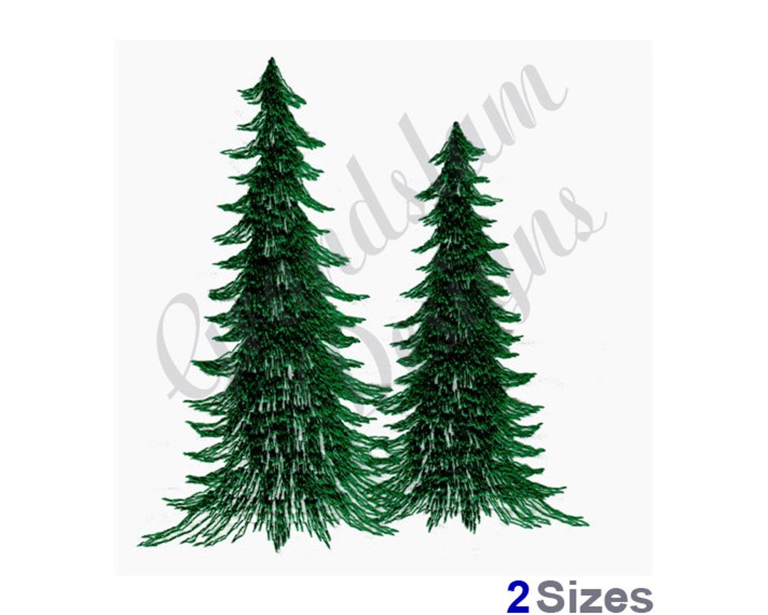 Pine Trees - Machine Embroidery Design - Etsy