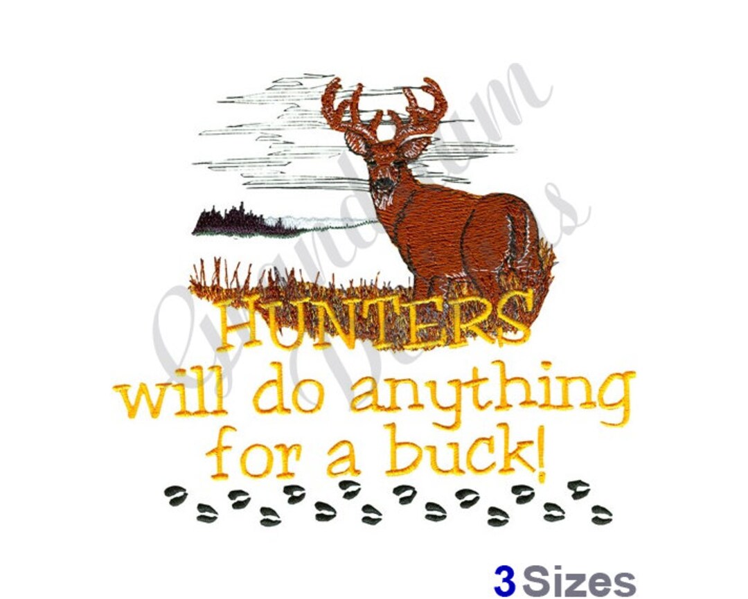 Hunting Deer - Machine Embroidery Design - Etsy
