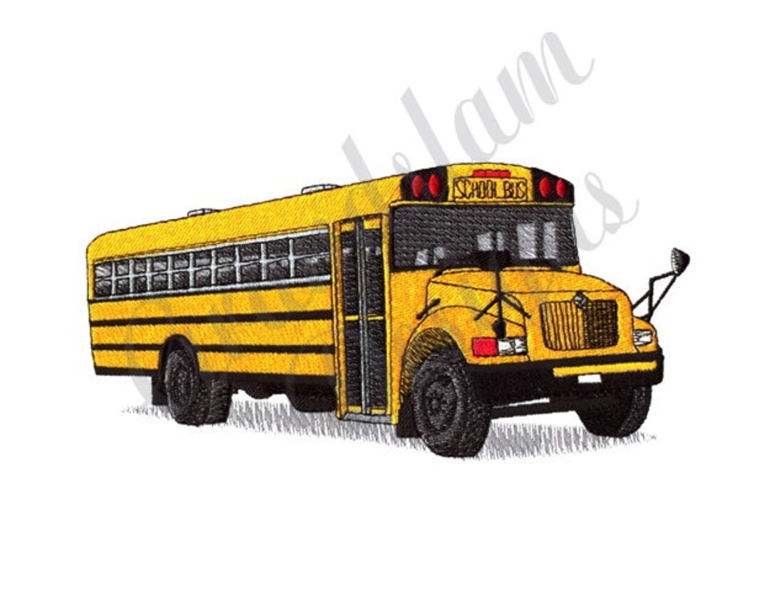 School Bus - Machine Embroidery Design, Embroidery Designs, Machine ...