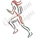 Female Runner Outline Machine Embroidery Design, Embroidery Designs ...
