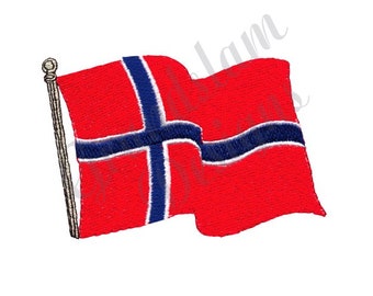 Flag of Norway Embroidery Design. Machine Embroidery Design. Norwegian ...