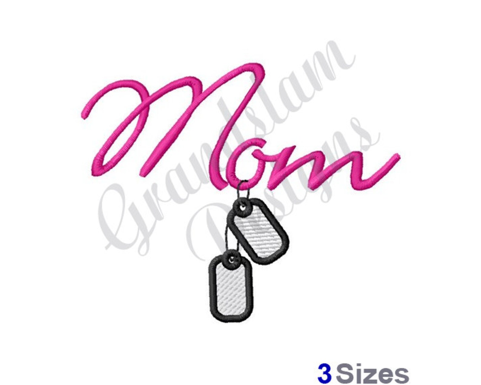 Mom Dog Tags Machine Embroidery Design (instant Download) - Etsy