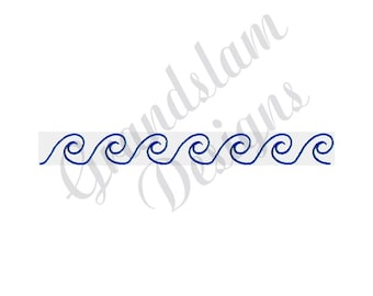 Wave Border Embroidery Design. Machine Embroidery. Decor Borders. Frame ...