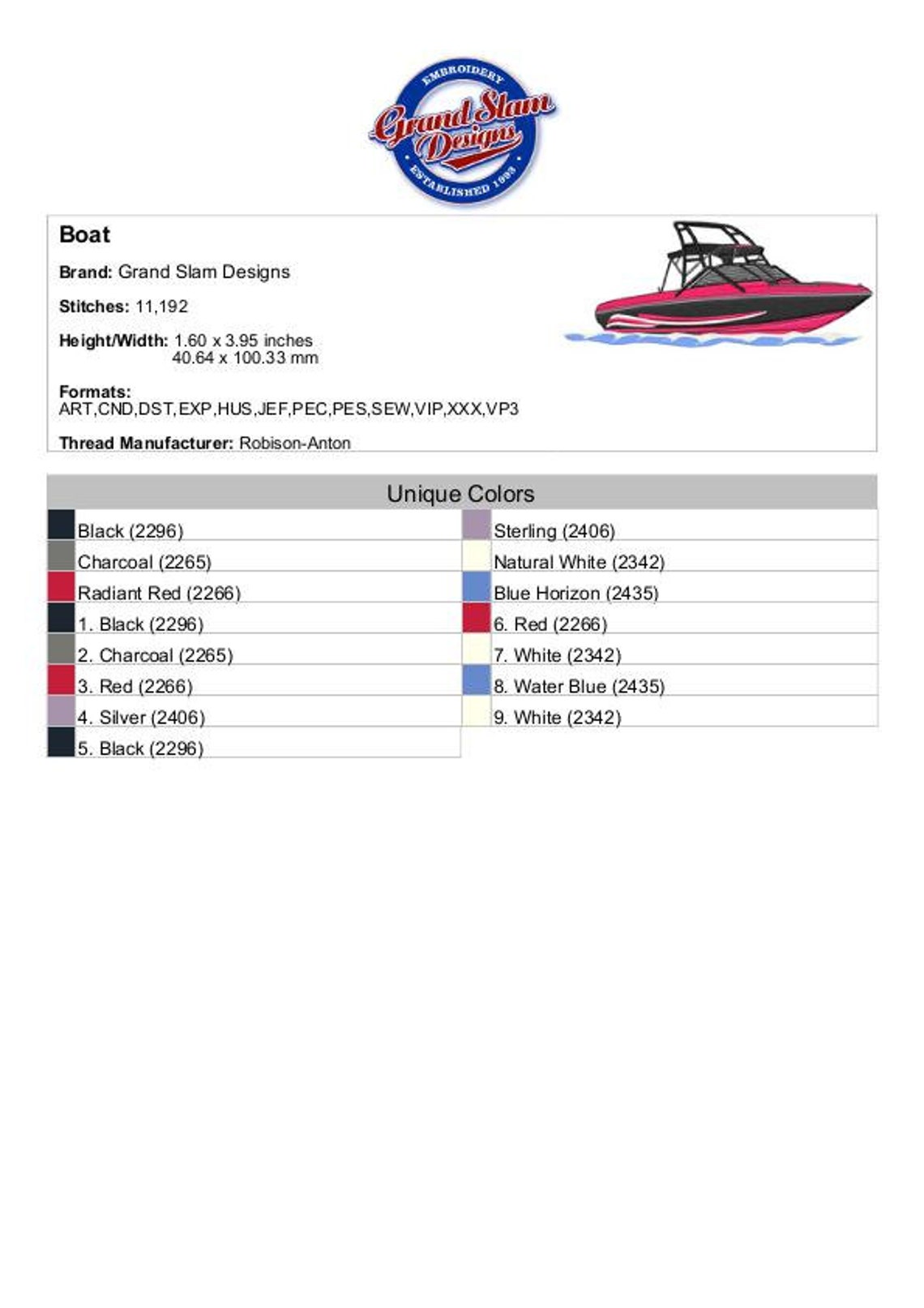 Ski Wake Boat - Machine Embroidery Design, Embroidery Designs, Machine ...