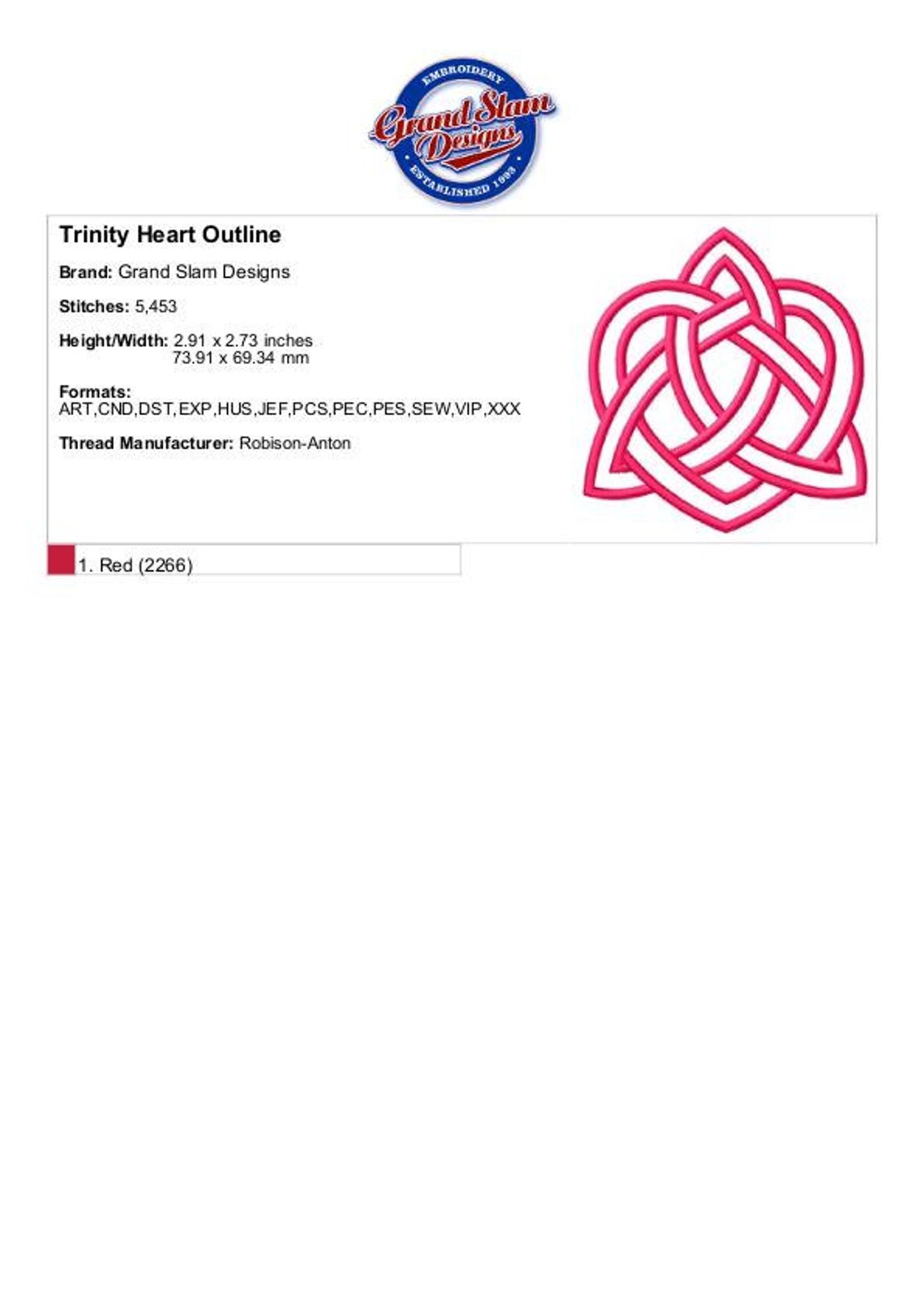 Celtic Trinity Heart Outline Machine Embroidery Design | Etsy