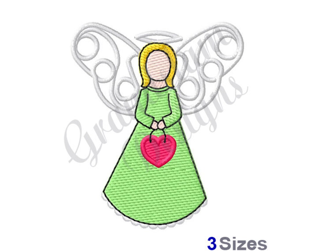 Angel - Machine Embroidery Design - Etsy