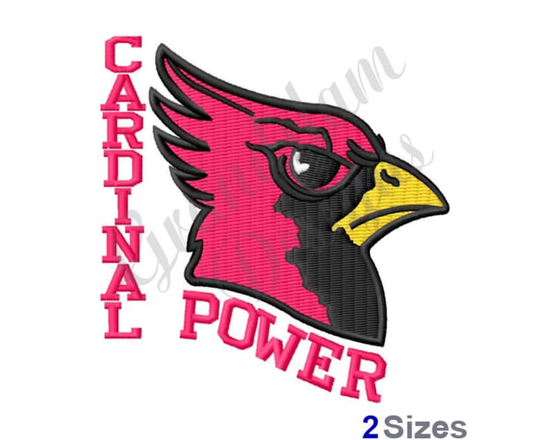 Cardinal Power - Machine Embroidery Design - Etsy