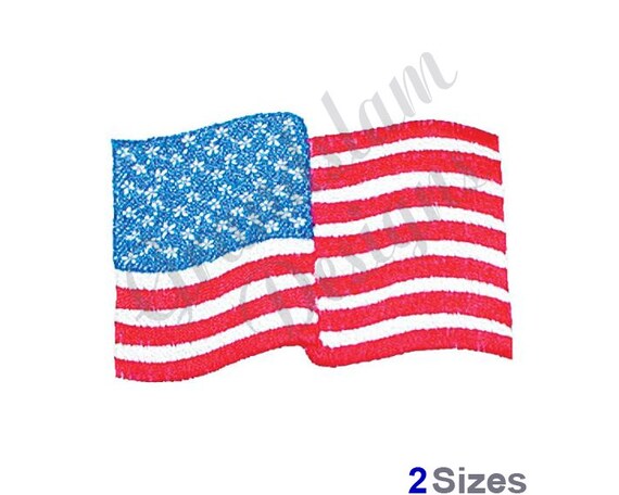 American Flag Machine Embroidery Design | Etsy
