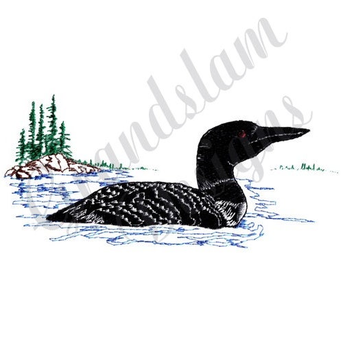 Loon Bird Machine Embroidery Design Embroidery Designs - Etsy